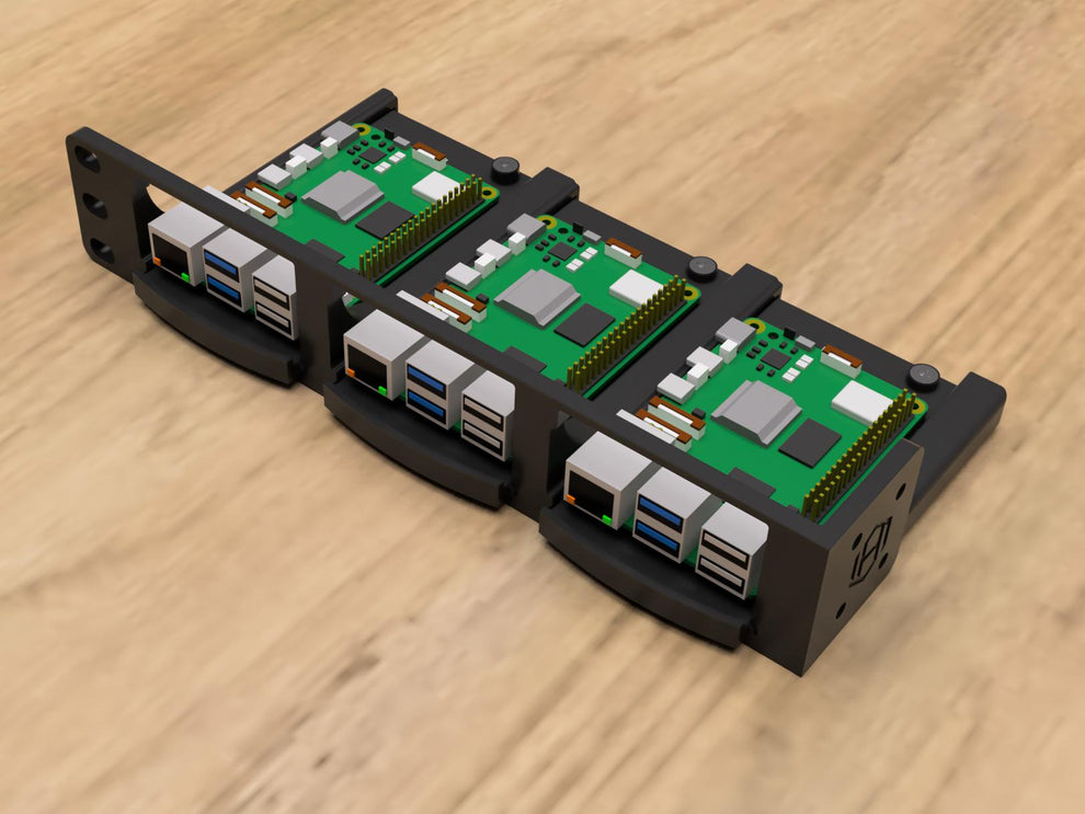 Rack mount for 3x Raspberry Pi's (Modular) – Hive Tech Solutions